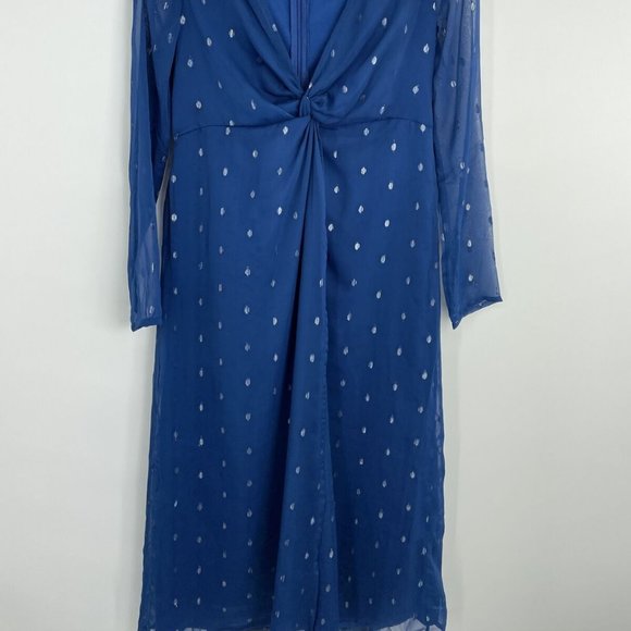 NSR | Dresses | Nwt Blue Sheer Arm Dress | Poshmark